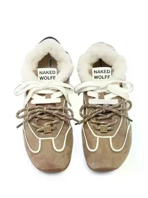 NAKED WOLFE Soul Shearling-trim Sneakers