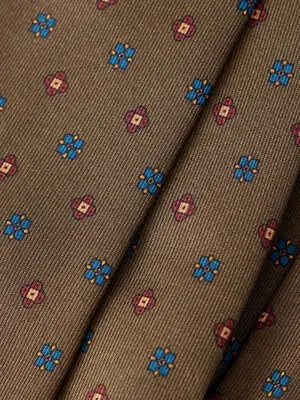 Rubinacci 8cm Printed Silk-twill Tie - Brown