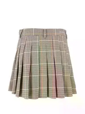 MC2 SAINT BARTH Pleated Check Skirt