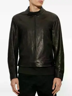 POST ARCHIVE FACTION Rider Stand-collar Leather Jacket