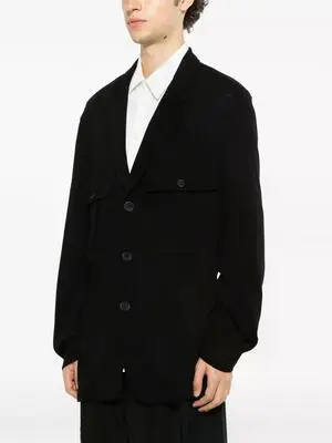 Yohji Yamamoto Button-up Chest-pocket Blazer