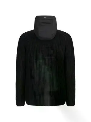 Herno Ribbed-knit Hooded Jacket