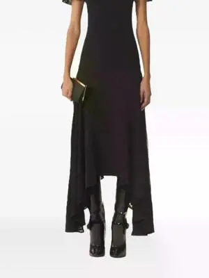 LANVIN Godet-flare Dress In Silk And Cotton - Black