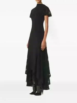 LANVIN Godet-flare Dress In Silk And Cotton