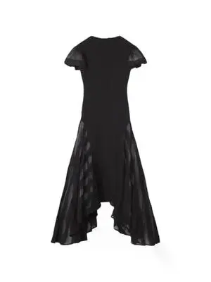 LANVIN Godet-flare Dress In Silk And Cotton