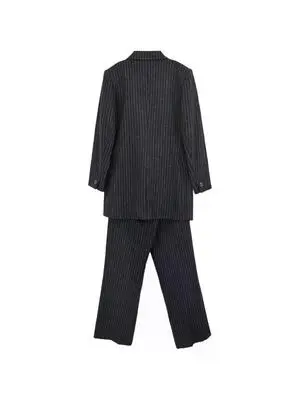 Saint Laurent Pinstripe-print Suit - Grey