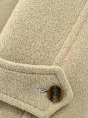 Burberry Shearling-collar Wool Coat