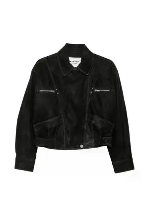 MARANT ETOILE Belma Zip-detail Panelled Jacket - Black