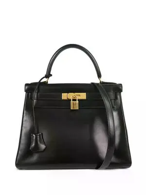 Hermès Medium Kelly 28 Sellier Shoulder Bag - Black