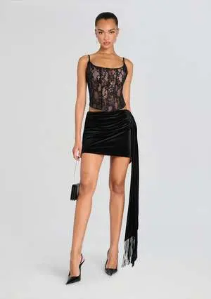 Retrofete Imperia Velvet Skirt