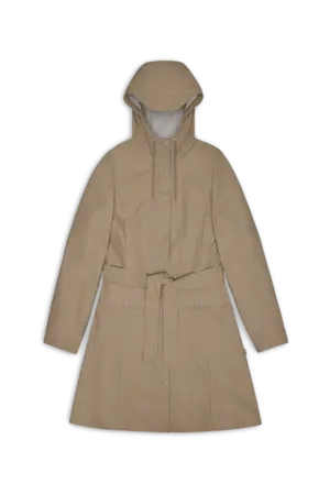 Rains Curve Long Jacket - Navy