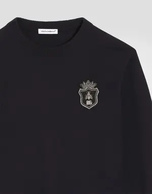 Dolce & Gabbana Stockinette Knit Crew Neck Sweater