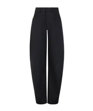 Alaïa Round Wool Denim Pants