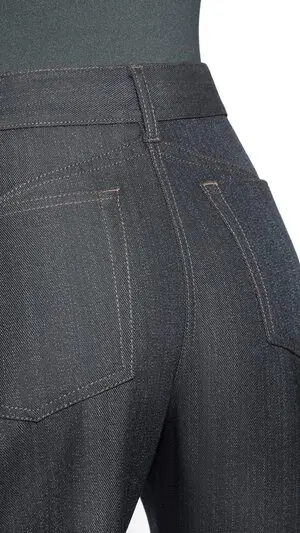 Alaïa Round Wool Denim Pants