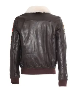 SCHOTT Patch-detailed Leather Bomber Jacket