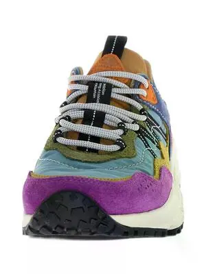FLOWER MOUNTAIN Suede-panelled Multicolour Sneakers - Blue