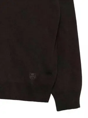 Corneliani Zip-up Embroidered-logo Cardigan