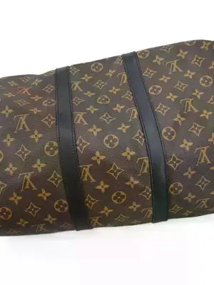 LOUIS VUITTON Monogram Macassar Keepall 45 Bandoulière Holdall