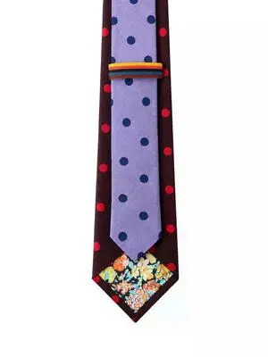 Paul Smith Polka-dot Silk Tie - Purple