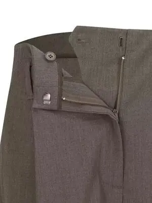 AMOMENTO Tucked Straight-leg Trousers - Brown