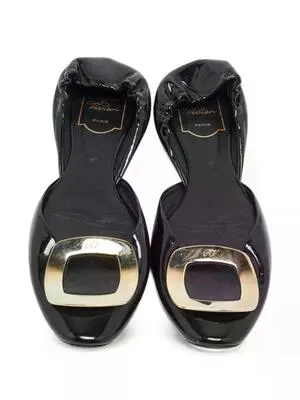 ROGER VIVIER Patent Leather Ballet Flats - Black