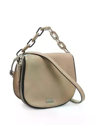 Karl Lagerfeld Grained-leather Zip-around Mini Crossbody Bag