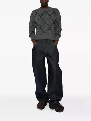 PENNYBLACK Argyle Sequin-embellished Sweater