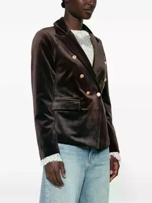 PAPER LACE Double-breasted Velvet Jacket