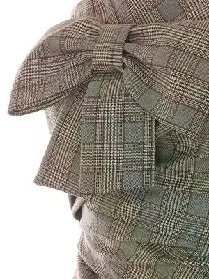 ANIYE BY Cleo Bow-detail Checked Dress