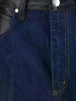 AGOLDE Morgan Leather-panelled Jeans