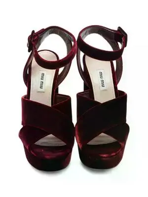 Miu Miu Criss-cross Platform Sandals