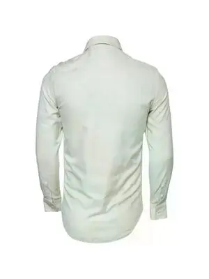 Emporio Armani Textured Cotton Shirt - Yellow