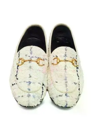 Gucci Jordaan Horsebit Tweed Loafers - Neutrals