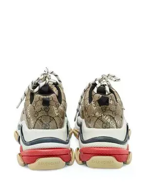 Balenciaga Triple S Gg Supreme Lace-up Sneakers - Neutrals