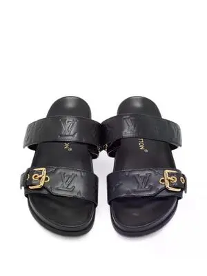 LOUIS VUITTON Sunset Monogram Flat Sandals