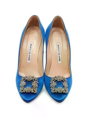 Manolo Blahnik Hangisi Crystal-embellished Pumps