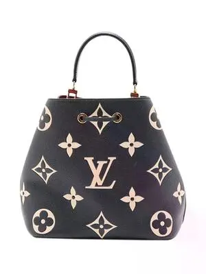 LOUIS VUITTON 2021 Monogram Giant Bicolor Empreinte Neonoe Mm Bucket Bag