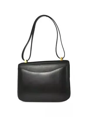 Hermès Constance Leather Shoulder Bag - Black