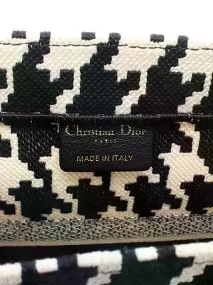 Dior 2000-2026 Medium Macro Houndstooth Book Tote Bag