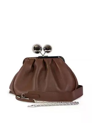 Max Mara Medium Wkacaro Pasticcino Leather Clutch Bag