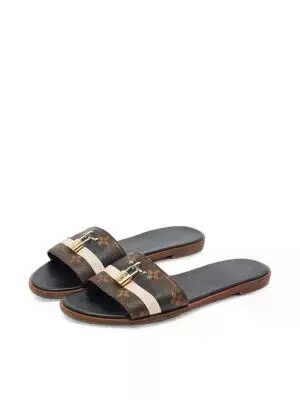 LOUIS VUITTON Lock It Padlock Sandals