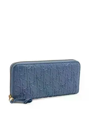 Dior 2019 Oblique Embossed Continental Wallet