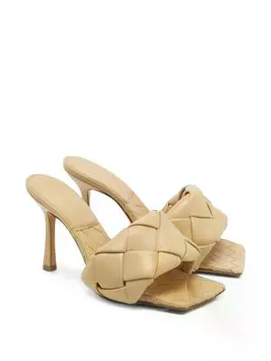 Bottega Veneta Lido Woven Heeled Sandals