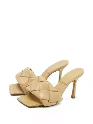 Bottega Veneta Lido Woven Heeled Sandals