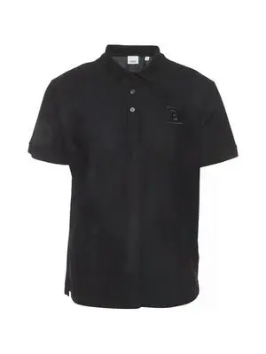 Burberry Logo-embroidered Polo Shirt - Black
