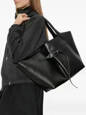 LIFFNER Buckle-detail Leather Tote Bag - Black