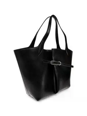 LIFFNER Buckle-detail Leather Tote Bag - Black
