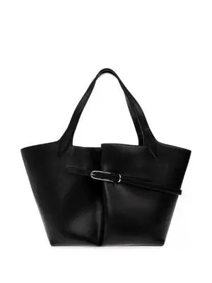 LIFFNER Buckle-detail Leather Tote Bag - Black
