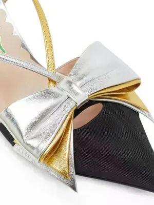 Valentino Garavani Bowow Bow-detail Slingback Pumps