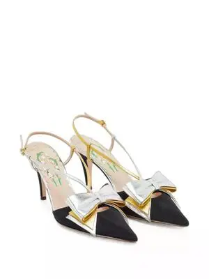 Valentino Garavani Bowow Bow-detail Slingback Pumps